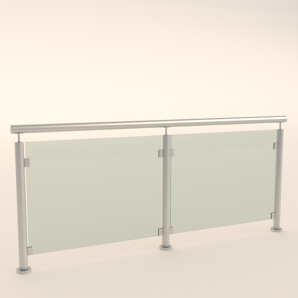 Pasamanos de acero inoxidable y vidrio templado – DCS